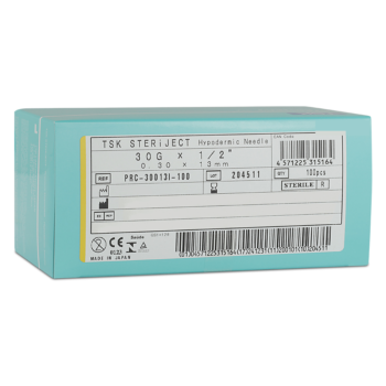 TSK Control Hub Needle 30G x 13mm (1/2") PRC-30013I- 1 BOX OF 100 - Euro Medical Care